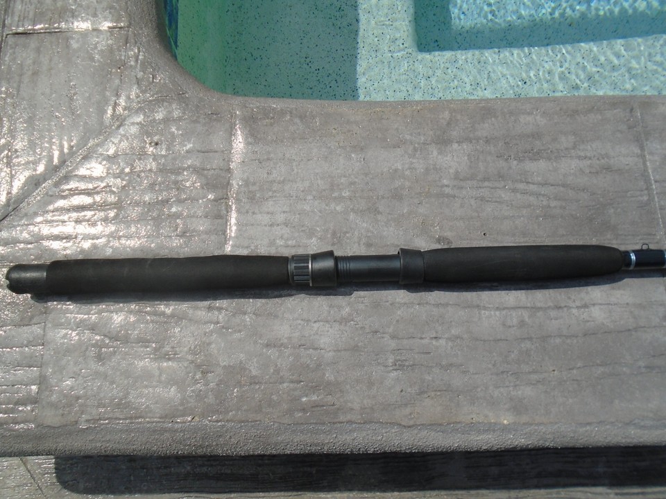 New, custom, 7'0", 30-50 lb spinning rod w/hand-woven dorado/mahi-mahi ...