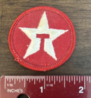 Red Texaco Embroidered Patch Retro Vintage Star | eBay