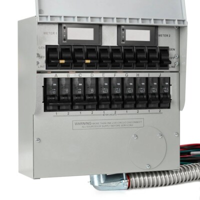 Generator Transfer Switch,50A Pro/Tran2 10-Circuit 2 Manual Transfer ...