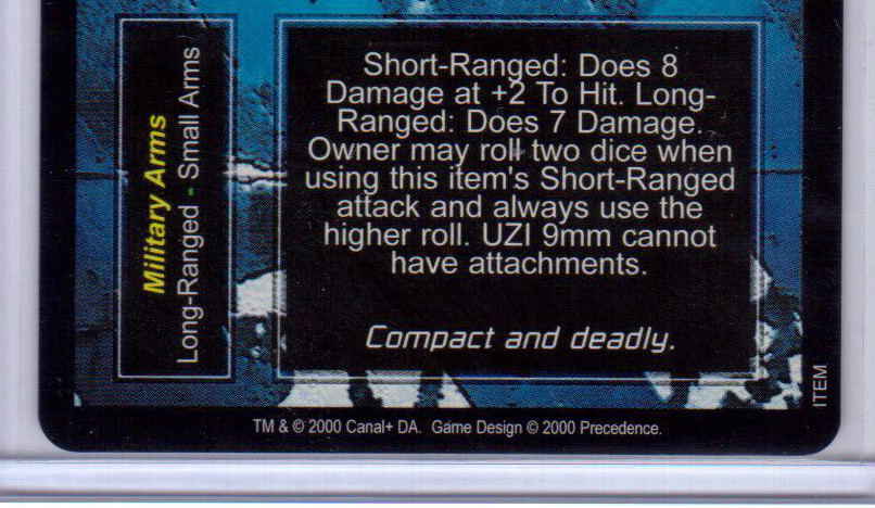 THE TERMINATOR TCG CCG UZI 9mm (card only) | eBay