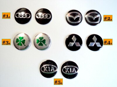 2x Car Key Fob Remote Decals Emblem Badge Logo Stickers Small 14 mm Set ...