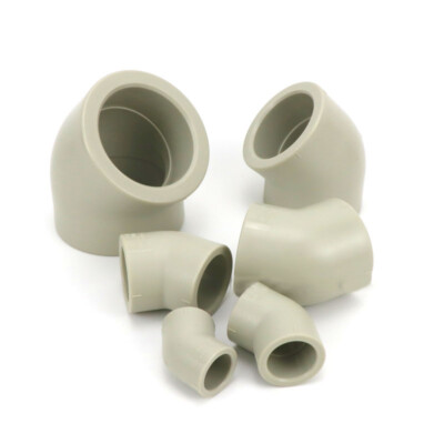 PPH 45 Degree Elbow Plastic Water Pipe Pp Hot Melt Socket Welded Joint ...