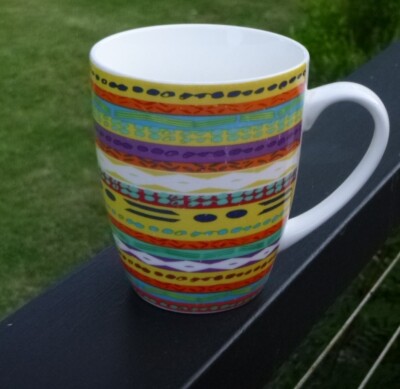 Maxwell & Williams Tea Coffee Mug *Orange Yellow Multicoloured Tijuana ...