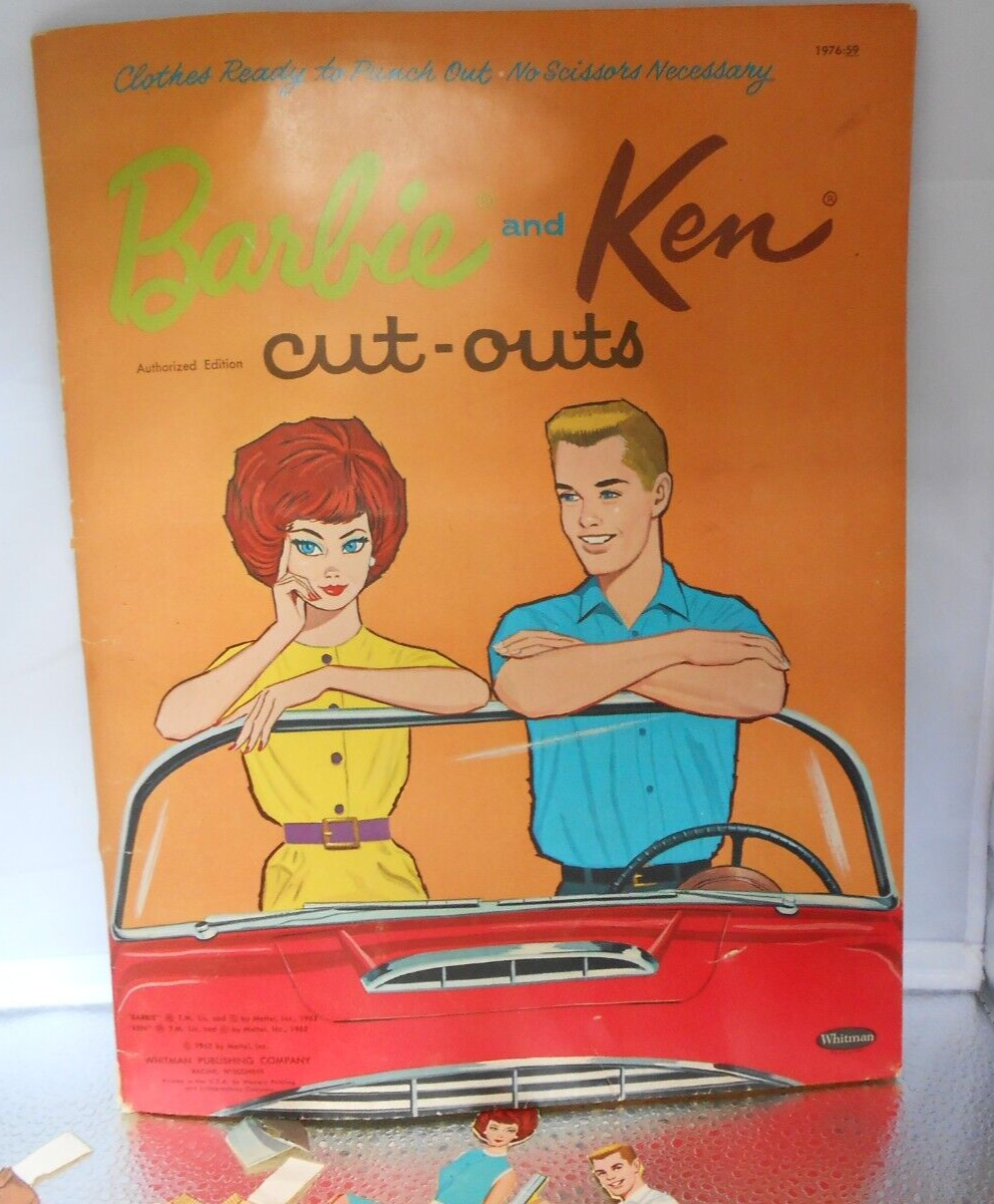 Barbie & Ken Cut-Out Paper Dolls @ Joe's Burgers Whitman 1962 car ...
