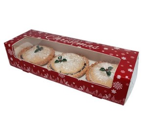 Mince Pie Boxes, Christmas Yule Log Boxes, Boards Cake Boxes 6" 8" 10 ...
