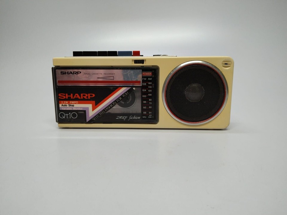 Vintage Cassette Player Sharp QT 10XW Radio Cassette Recorder Rare ...