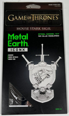Game of Thrones House Stark Sigil 3D Metal Earth ICX125 Steel Model NEW ...