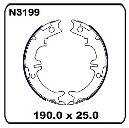 For Toyota Kluger GSU4# 5/2007 onwards REAR Handbrake shoe SET N3199 | eBay