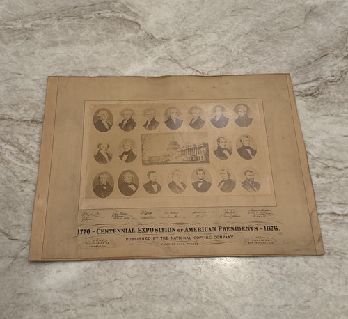 Antique 1876 Centennial Exposition Of American Presidents National ...