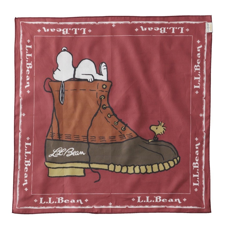 ⚡RARE⚡ LL BEAN x PEANUTS Red Bandana LL Bean Snoopy Scarf *NEW W/TAGS ...
