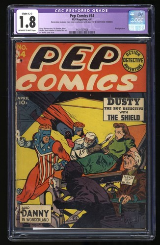 Pep Comics #14 CGC GD- 1.8 Off White to White (Restored) Bondage Cover ...