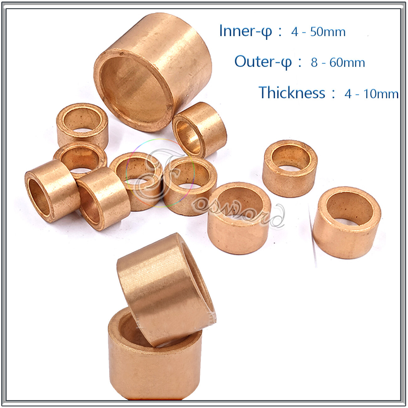 Pure Copper Metric Oilite Plain Sintered Bearing Bushes Bushing Sleeve ...