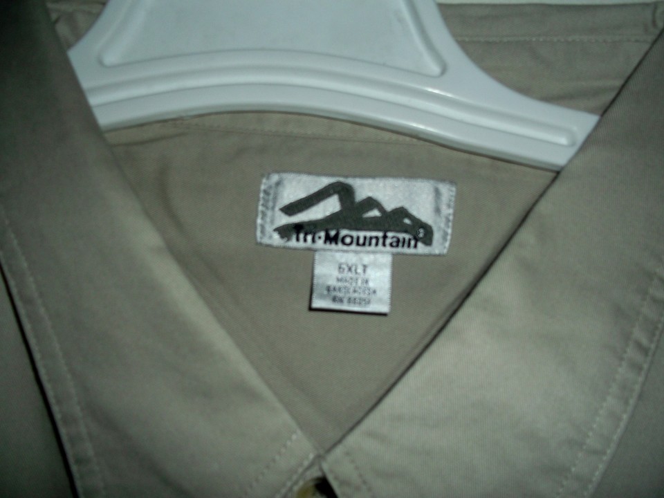 NEW big tall TRIMOUNTAIN twill shirt BIG MANS SIZES 4X TO 6XLT 3 colors ...