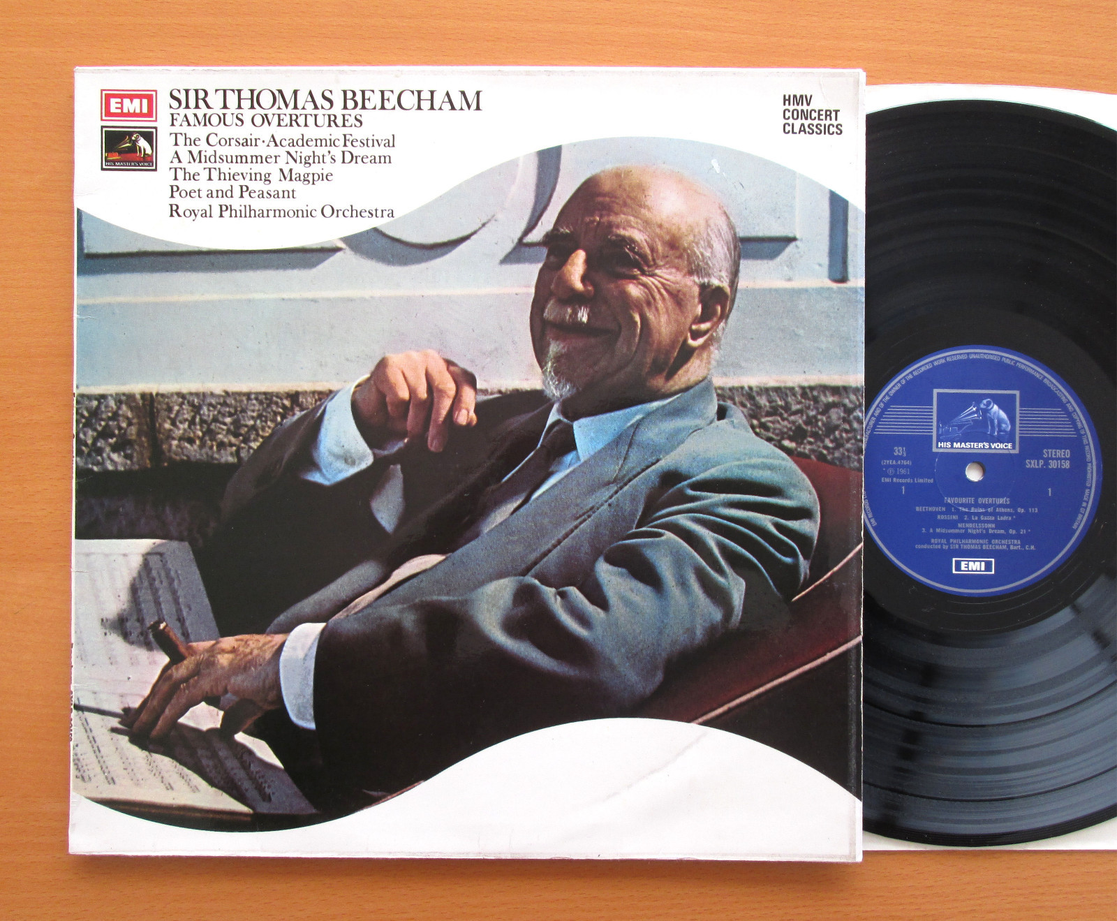 SXLP 30158 Famous Overtures Sir Thomas Beecham 1961 HMV Stereo NM/EX ...