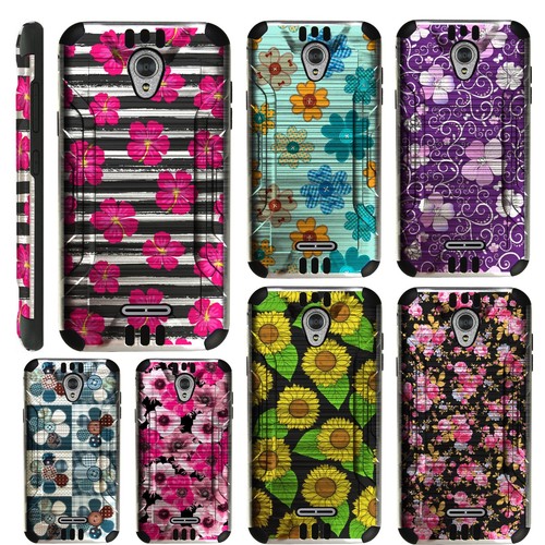 SILVER GUARD For AT&T RADIANT CORE Phone Case Brushed Hybrid Cover F6 ...