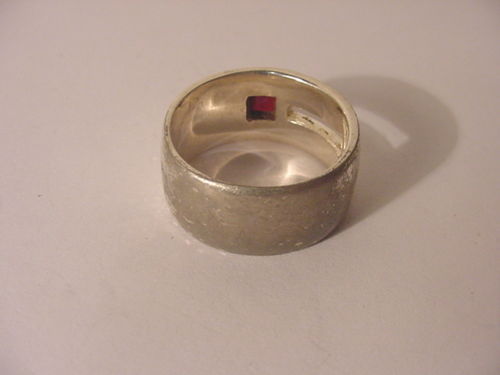 Unbelievable Pure Silver Ring Made In Sweden, Ruby Red Stone 11.1 Grams ...