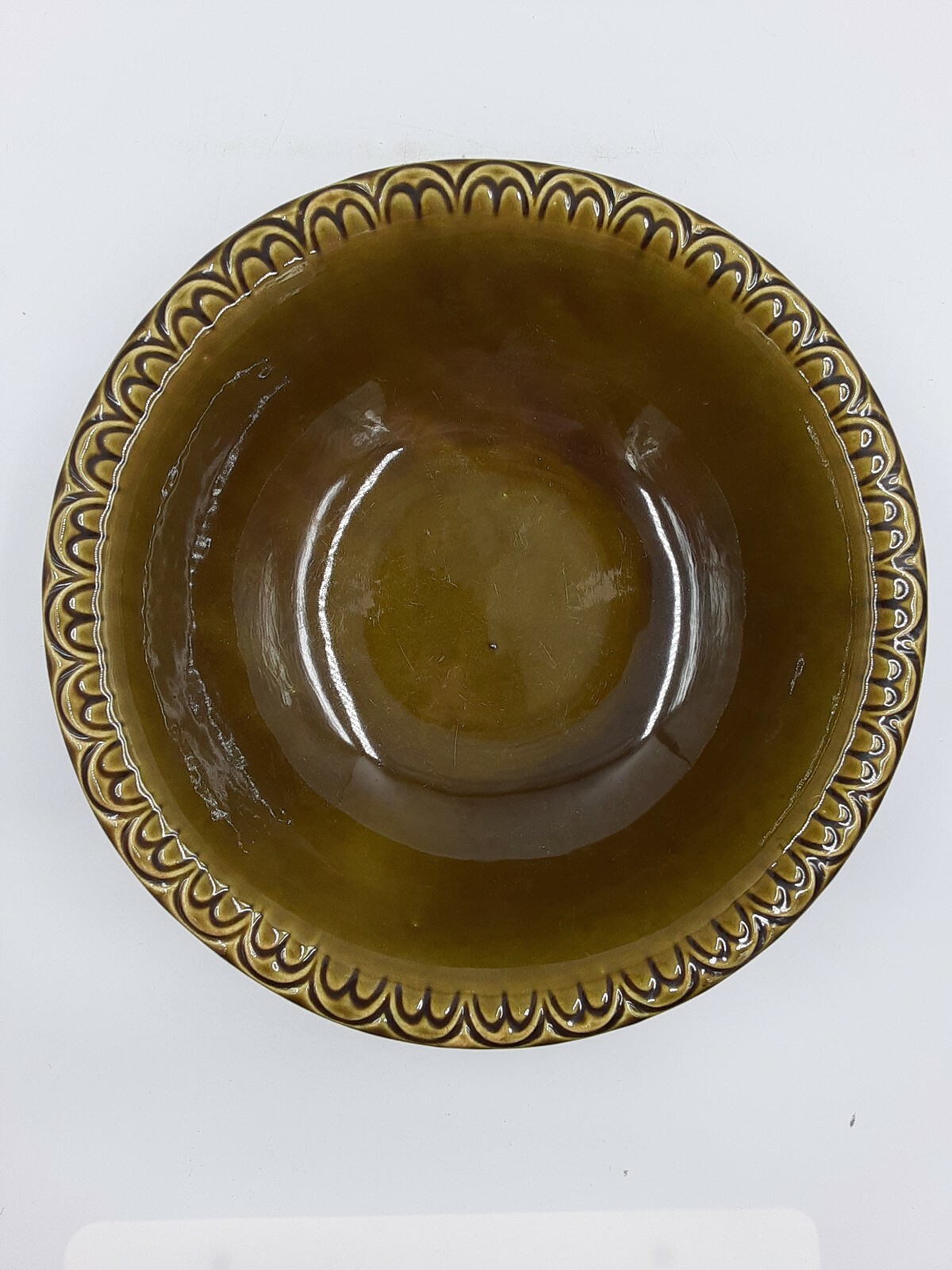 McCoy Vintage Pottery USA 7516 Green Basin Bowl for Thanksgiving Turkey ...