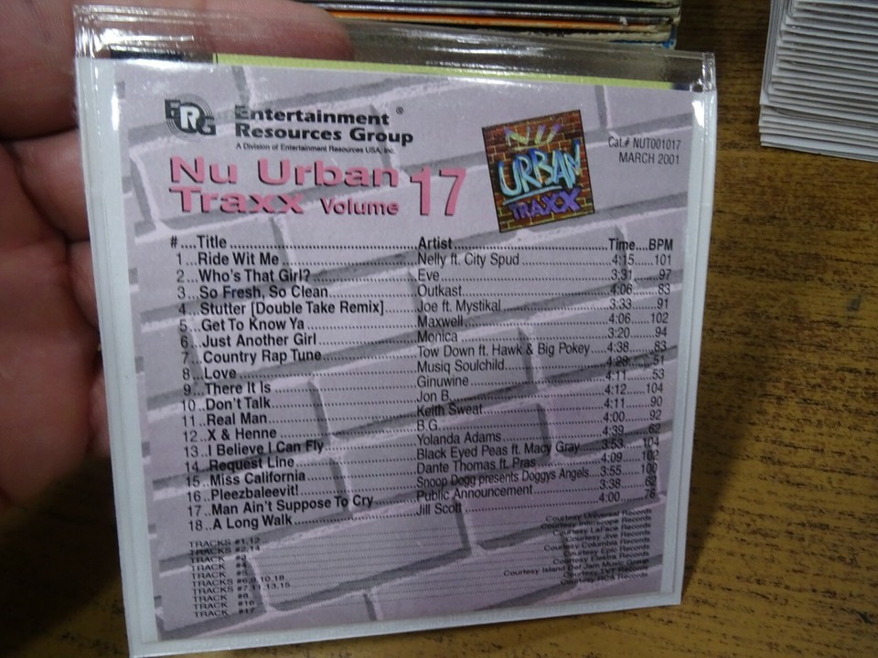 ERG NU URBAN TRAXX PROMO CD Volume 17 March 2001 | eBay