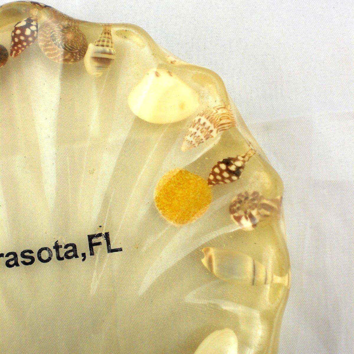Vintage Lucite Acrylic Seashell Soap Trinket Dish Sarasota FL Souvenir ...