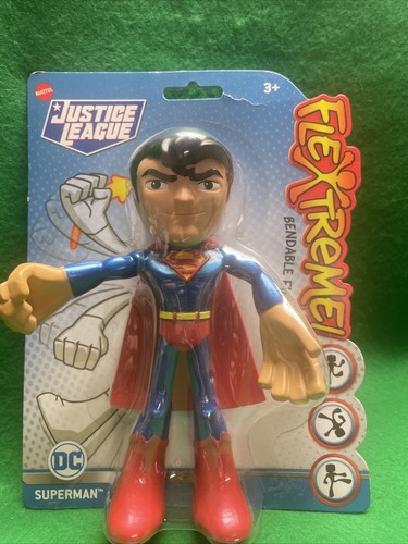 Justice League DC ~ Flextreme! ~ Superman ~ 7" Bendable Figure - Mattel ...