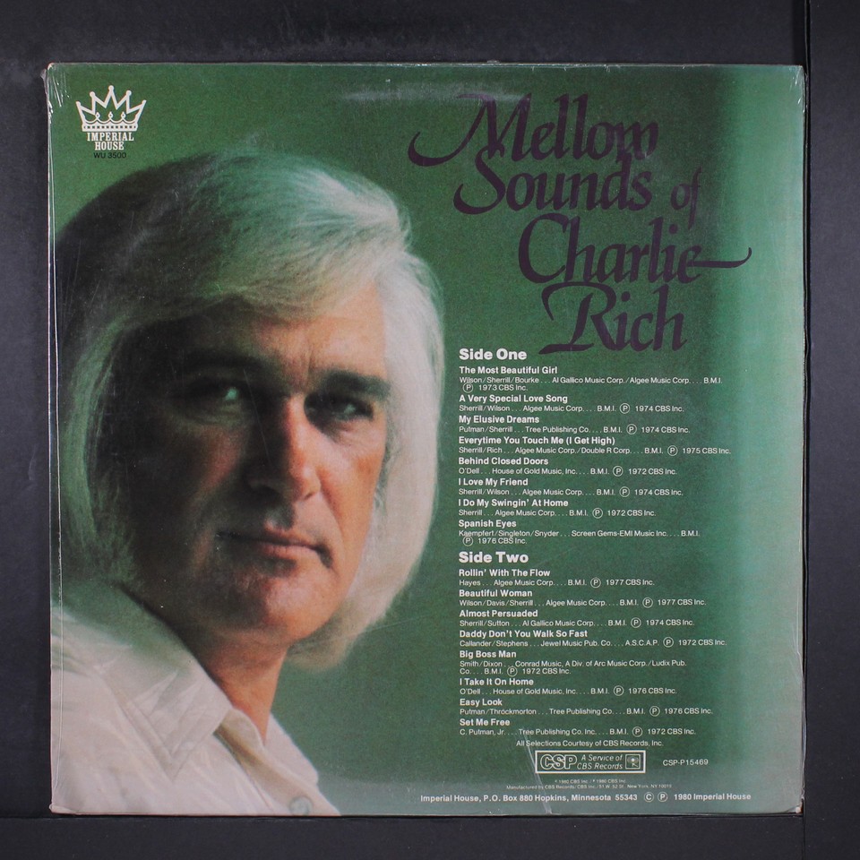 CHARLIE RICH: mellow sounds of IMPERIAL HOUSE/ CSP 12" LP 33 RPM Sealed ...