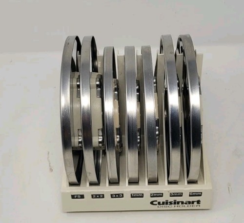 Cuisinart Food Processor Disc Set With Holder 7 Discs Slicing Blades | eBay