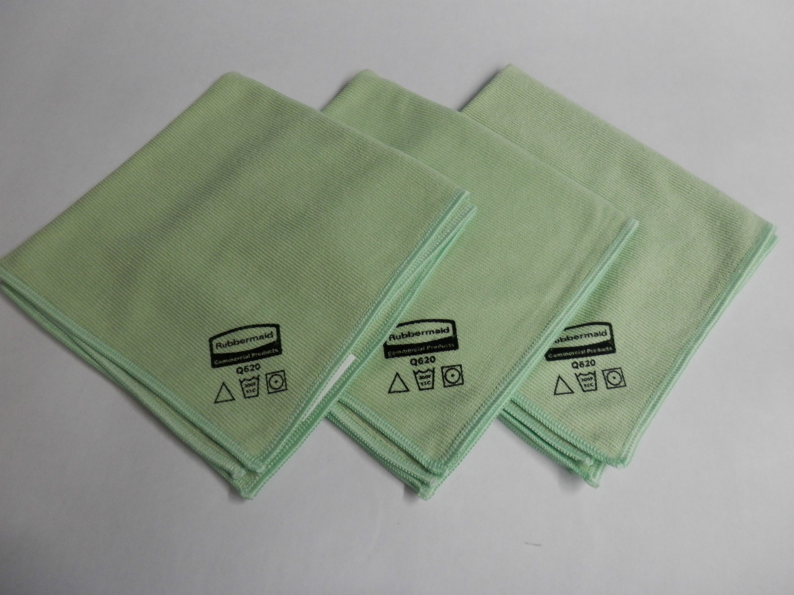 Rubbermaid Commercial Products Hygen Q620 16"x16" Microfiber Cloth Green 12 CT for sale online ...