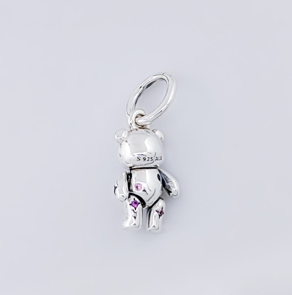 New 100% Authentic PANDORA 925 Ale Blue Eyes Movable Teddy Bear Charm ...