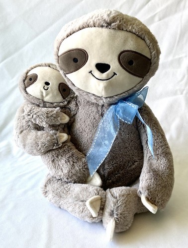 Walmart - Mom & Baby Hugging Sloth Plush, 20” Stuffed Animal, Gray ...