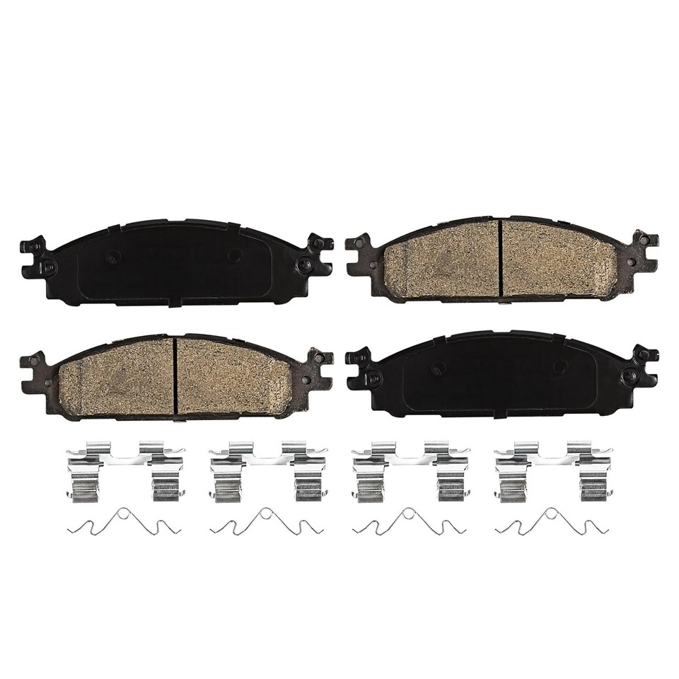 Front Rear Ceramic Brake Pads Kit for Ford Explorer Taurus Flex Lincoln ...