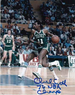 CHARLIE SCOTT BOSTON CELTICS 76 NBA CHAMPS ACTION SIGNED 8x10 | eBay