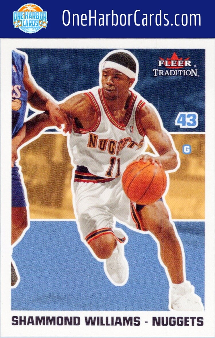 2003 Fleer Tradition Denver Nuggets Basketball Card #135 Shammond ...