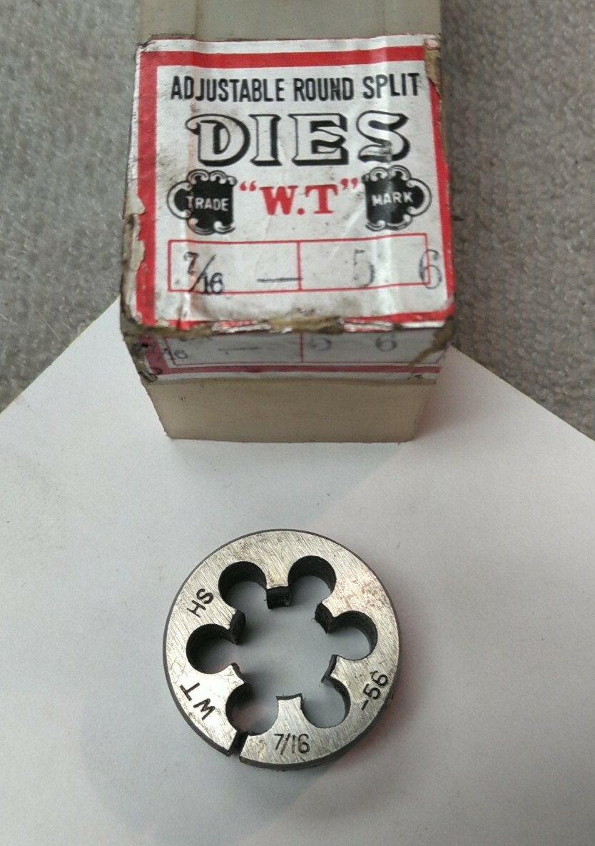 7/16-56 X 1" HIGH SPEED STEEL ADJUSTABLE ROUND SPLIT DIE | eBay