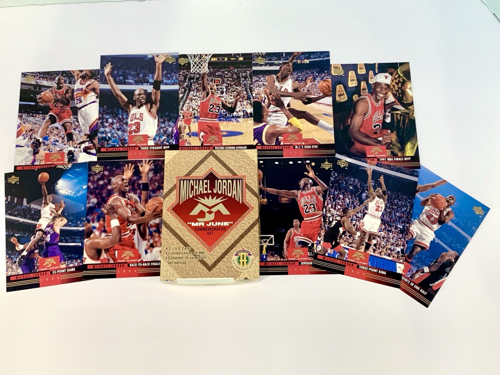 1994 Upper Deck Michael Jordan Mr June Commemorative Set 3.5x5” Cards ...