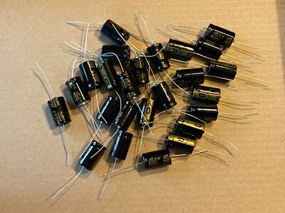 25pc Electrolytic Capacitor Axial 2000hr +105℃ RoHS 100uF 160V 16x26mm ...