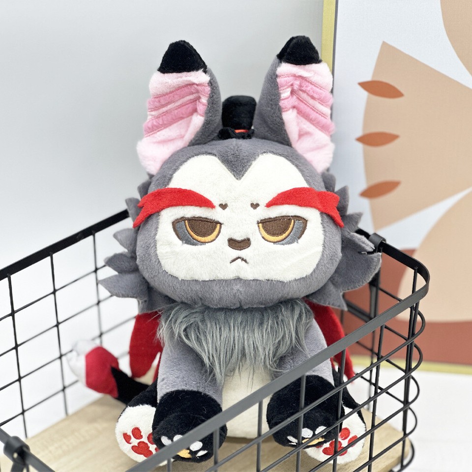 Hazbin Hotel Meow Cosplay Plush Doll Husk Angel Dust Lucifer Figure Cat ...
