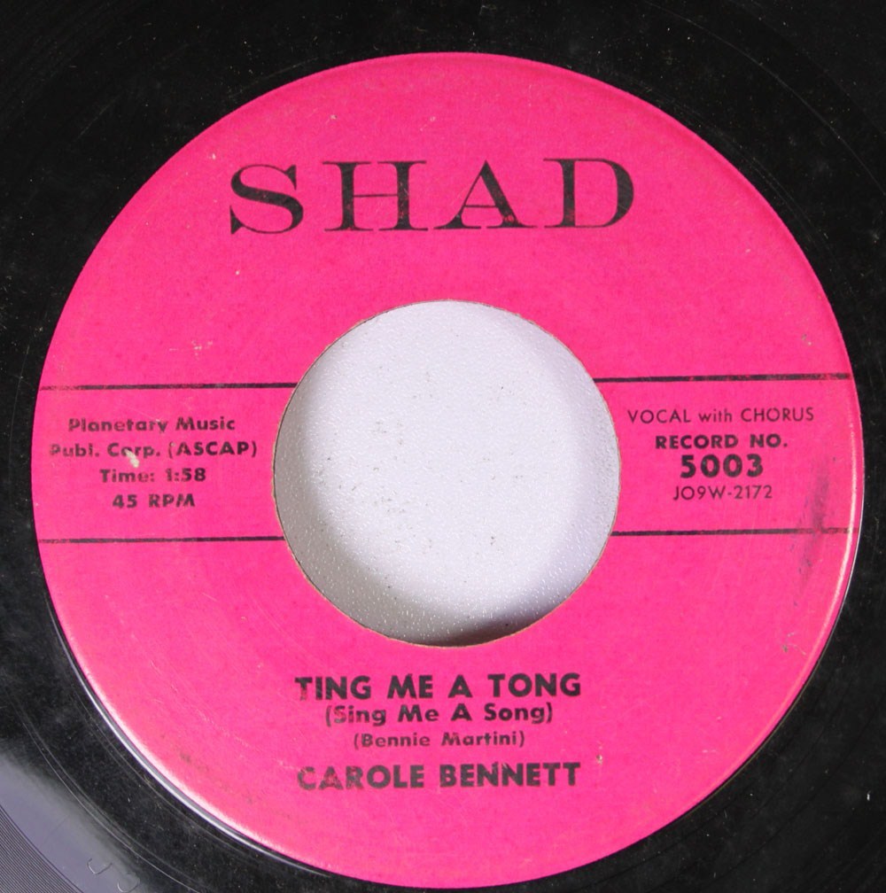 Hear! Novelty Teen 45 Carole Bennett - Ting Me A Tong (Sing Me A Song ...