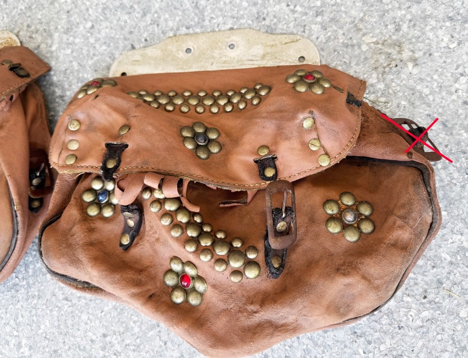 Antique Vintage 1940's Bicycle Saddle Bags CWC Schwinn Monark Hawthorne ...