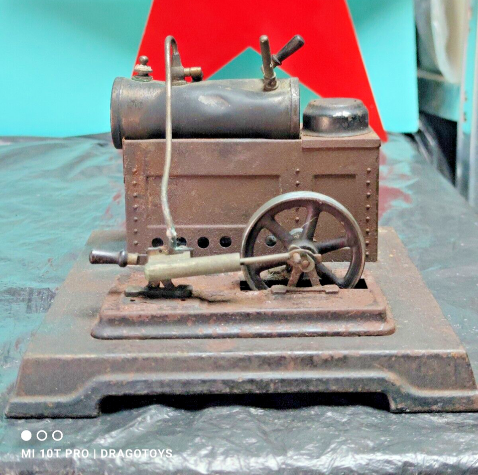 VINTAGE STEAM ENGINE MACHINE BOILER MODEL FLEISCHMANN GERMANY 1950 TIN ...