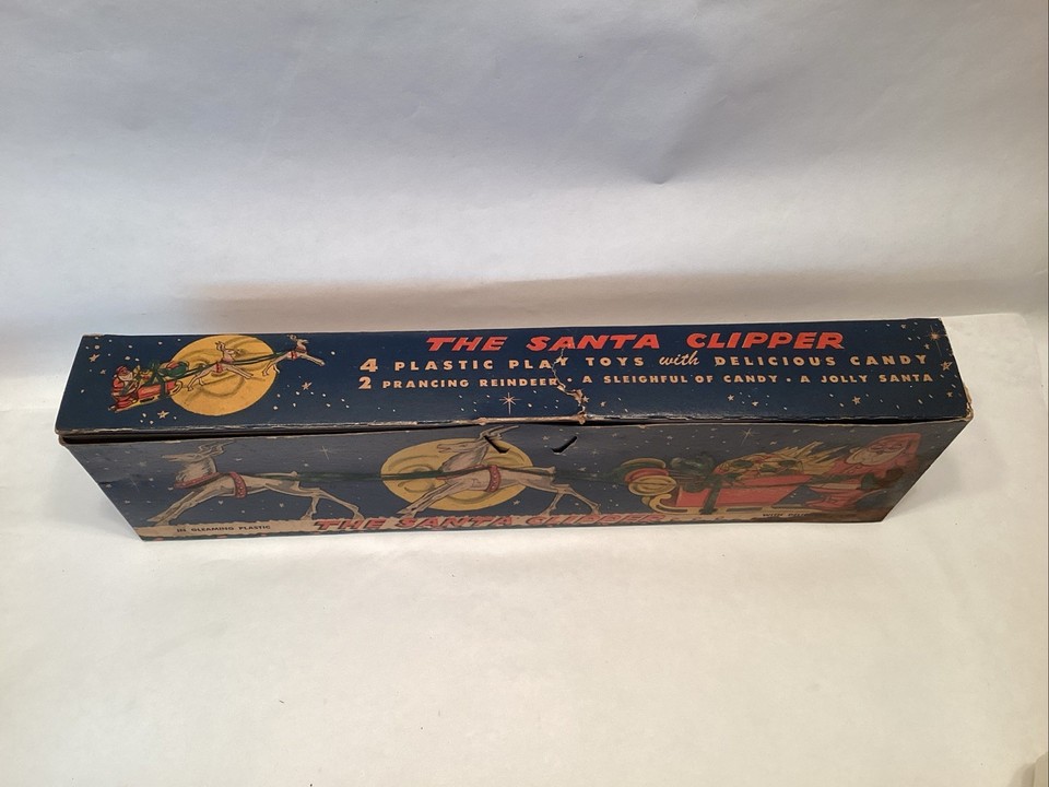 Vintage Candy Container "The Santa Clipper " Christmas Sleigh Reindeer ...