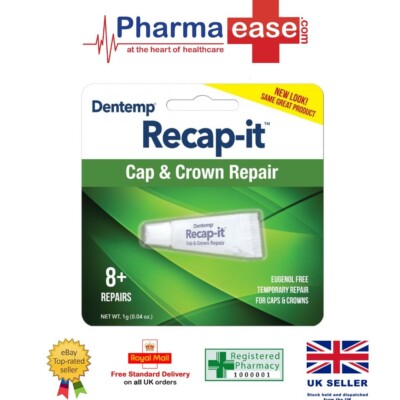 Dentemp Recap-it Cap and Crown Repair Kit - 8+ Repairs - | eBay