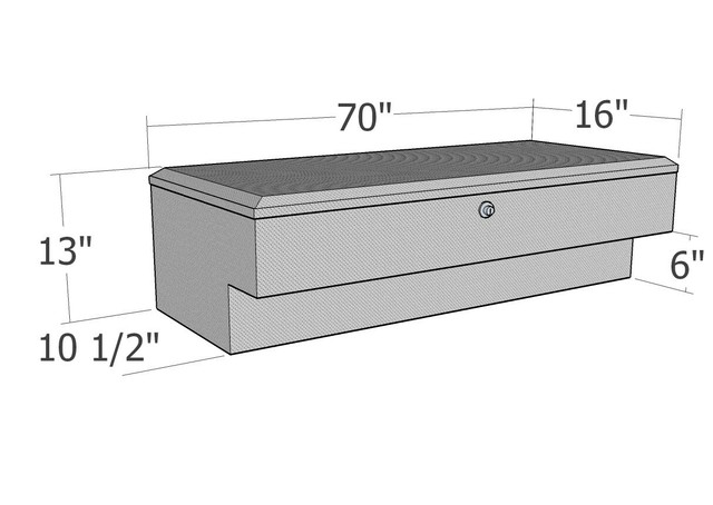 Truck Bed Side Rail Tool Box UNIQUE TRUCK ACCESSORIES RB172 for sale ...