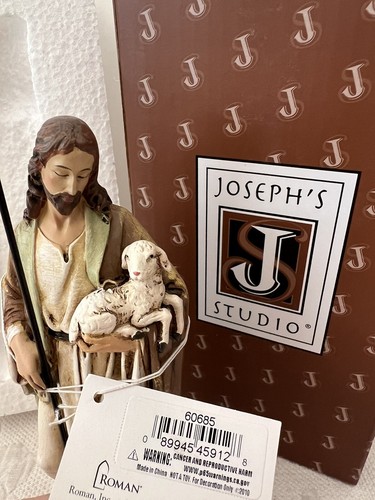 Roman Joseph's Studio Jesus Christ w/ Lamb 6.25 Inch Tall Good Shepherd ...