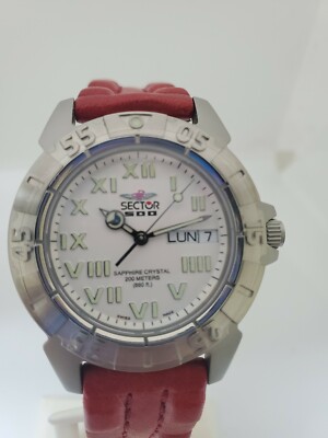 Sector 500 Quartz Day/Date Luminous Dial Stainless New Men's Wrist ...