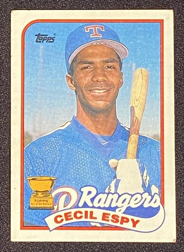 Cecil Espy 1989 MLB Texas Rangers Outfielder Baseball Card Topps #221 ...