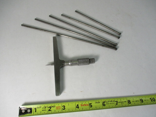 LUFKIN # 515 Depth Micrometer SET 0" - 6" x .001", 0" - 1" Rod is ...