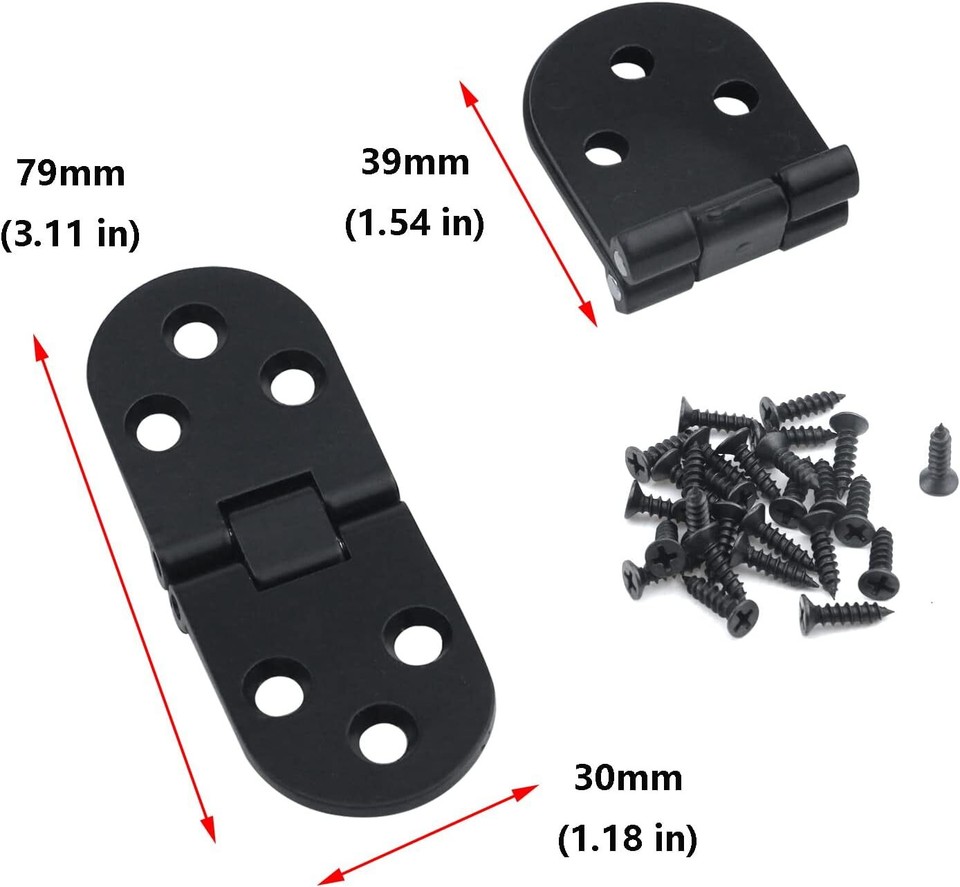 4Pcs Heavy Duty Sewing Machine Folding Table Flip Top Hinge Butler Tray ...