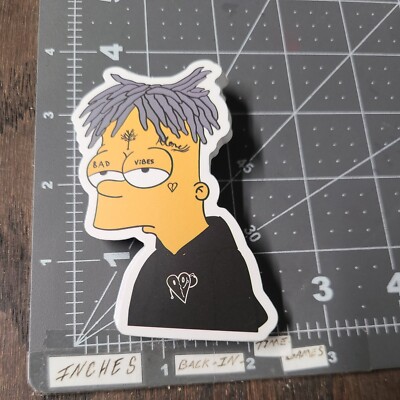 Bad Vibes Bart Simpson Adult Humor Sticker For Guitar Laptop Phone ...