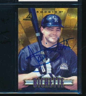 1997 New Pinnacle Museum Collection #130 Dante Bichette Signed ...