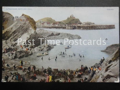 Devon ILFRACOMBE RAPPAREE COVE - Animated Beach Scene c1930 by ...